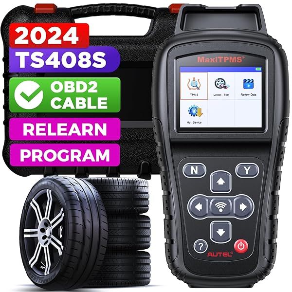 Autel MaxiTPMS TS408S: 2024 TPMS Relearn Tool for OBD II, Sensor ...