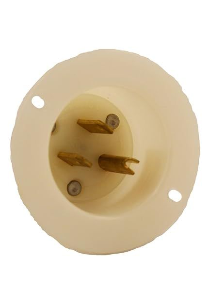 Leviton 5278-C 15 Amp Flanged Inlet Receptacle - Industrial Grade ...