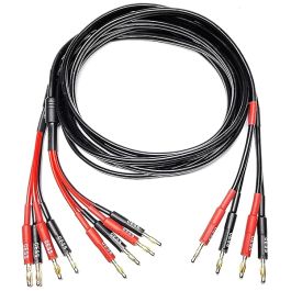 CESS-106-6f Bi-Wire Banana Plug Splitter Speaker Cable, 2 Banana Plugs ...